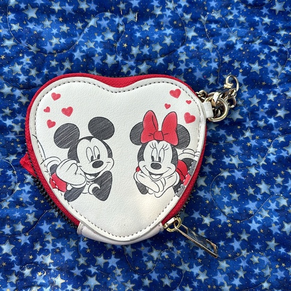Disney | Bags | Disney Mickey Minnie Chart Shaped Coin Purse | Poshmark
